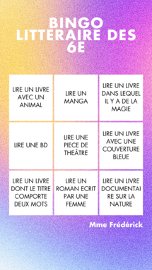 Challenge de lecture ! - Activités pédagogiques - COLLEGE BRASSAC